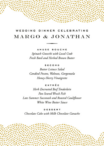 Majestic Menu Cards by Oscar & Emma | Minted