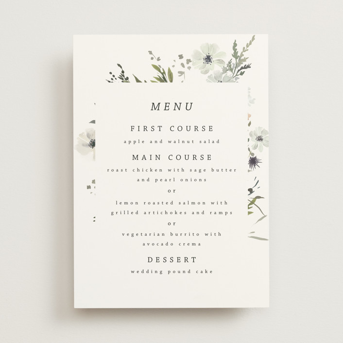 Wildflower Garden Menus by Hannah Williams | Minted