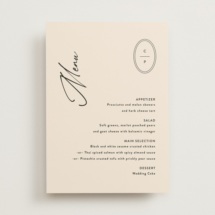 Script and Monogram Menus by Carolyn MacLaren | Minted
