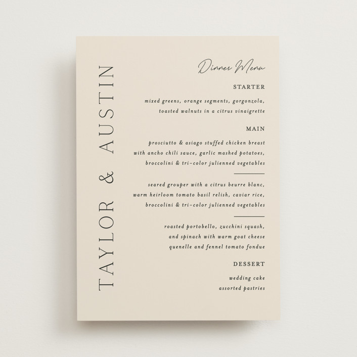 In Love Menus by Vanessa Doyle | Minted