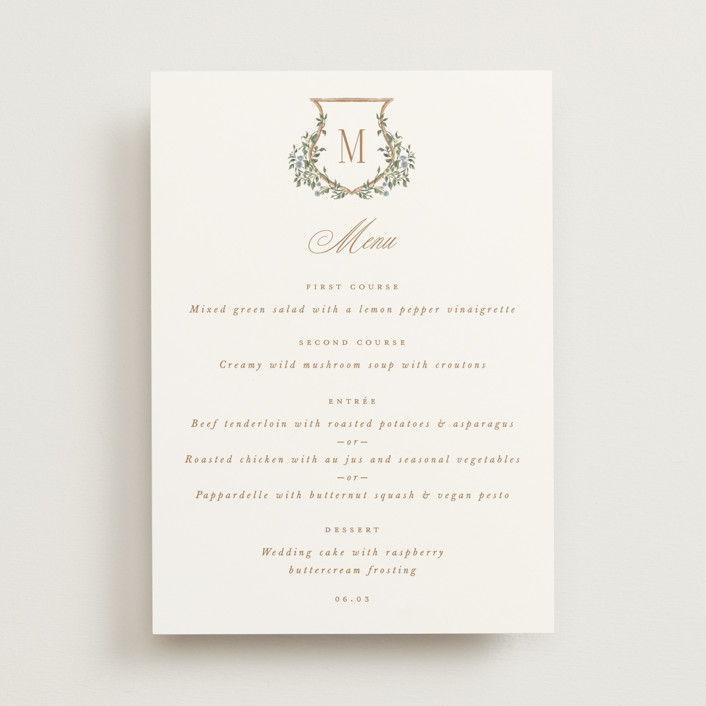 Arbour Menus by Leah Bisch | Minted