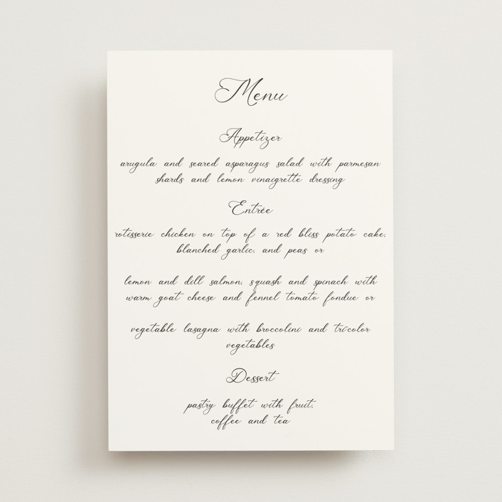 Poem Menus by Maja Cunningham | Minted