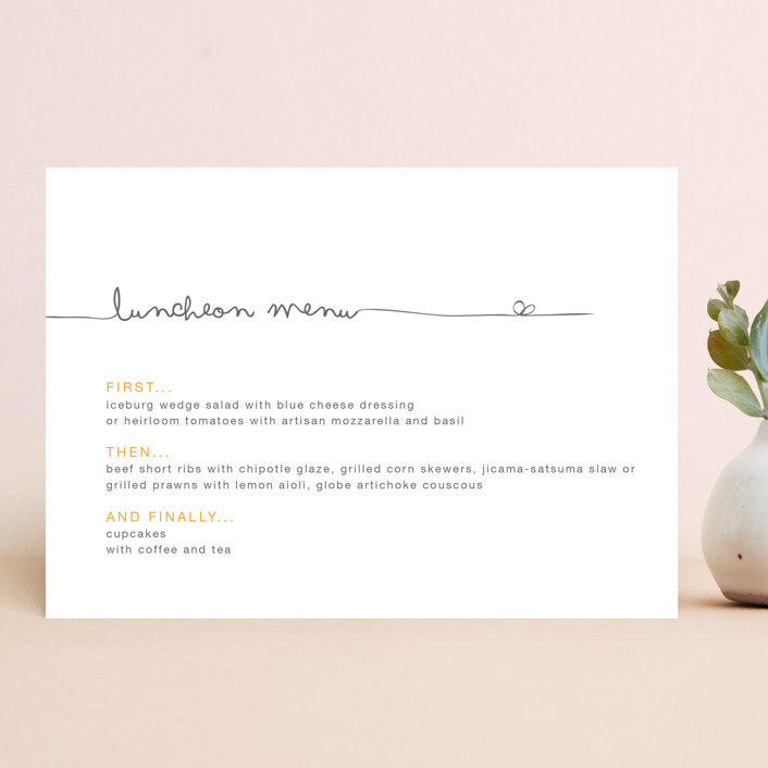 The Happy Couple Menus by R studio | Minted