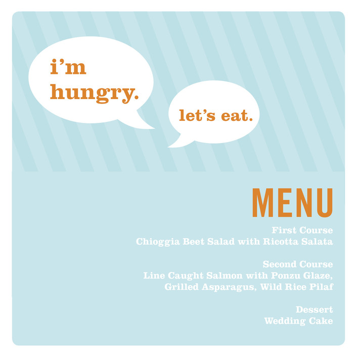 Smart Conversation Menu Cards by pottsdesign | Minted