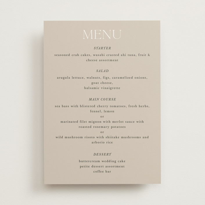 Reflections Menus by Lindsay Megahed | Minted