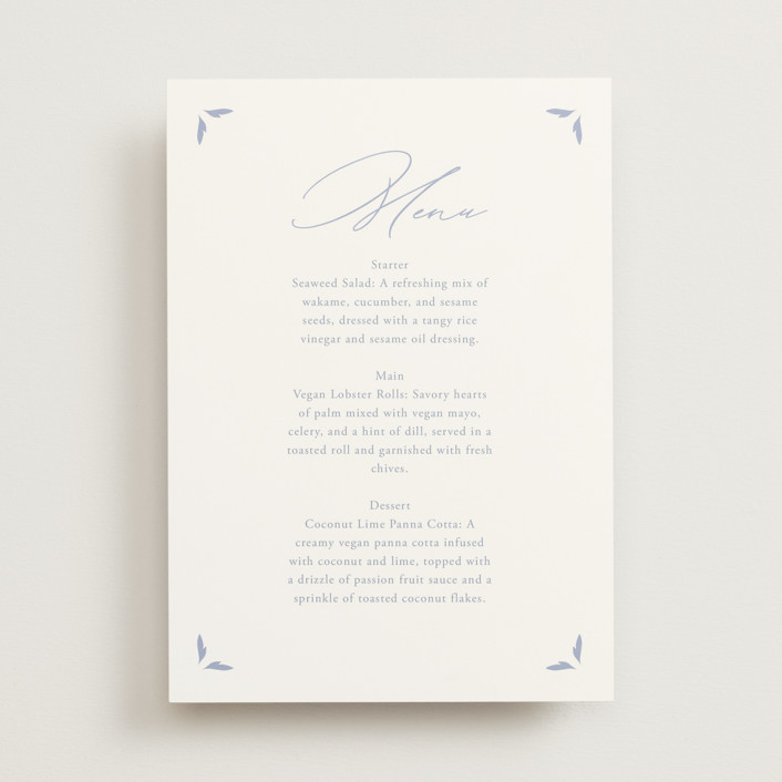 Ocean Dreams Menus by Sabrin Deirani | Minted