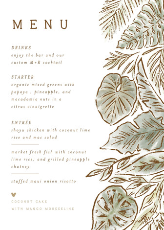 Disney's Mickey Mouse Tropical Frame Menus by Shiny Penny Studio | Minted