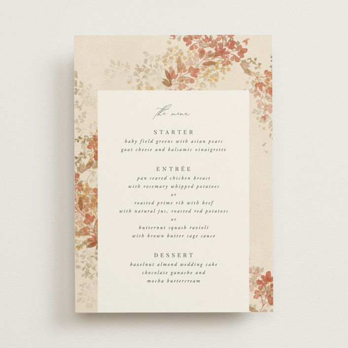 Falling Foliage Menus by Robert and Stella | Minted