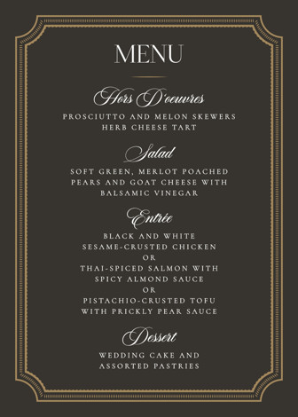 Arabesque Menus by Robert and Stella | Minted