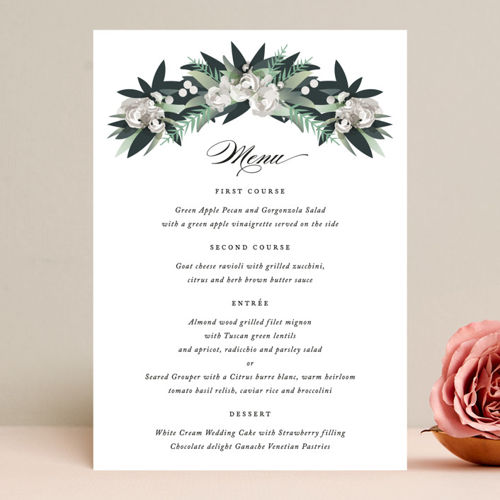 Wall Flower Menus by Jennifer Postorino | Minted