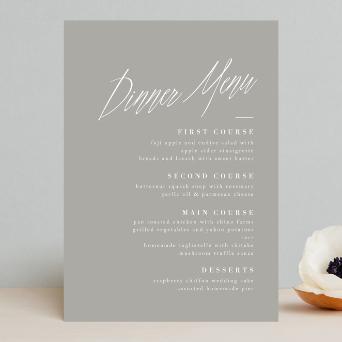 Stacked date Menus by Amy Kross | Minted