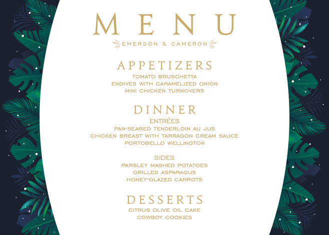 Paradise Menus by GeekInk Design | Minted