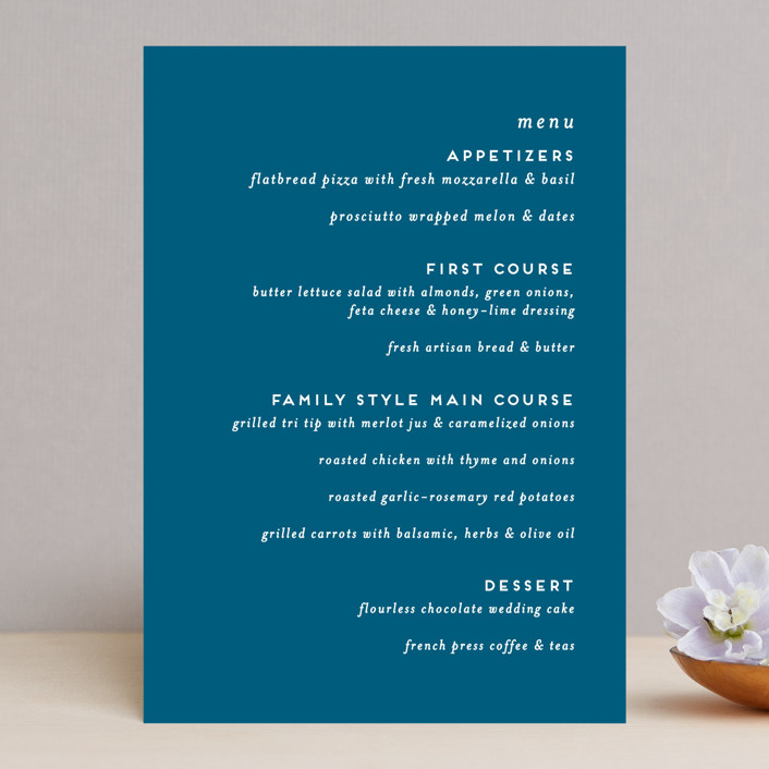 Tide Pools Menus by Krissy Bengtson | Minted
