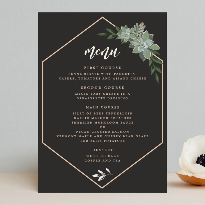 Succulent Surround Menus by Susan Moyal | Minted
