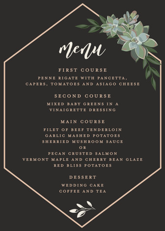 Succulent Surround Menus by Susan Moyal | Minted