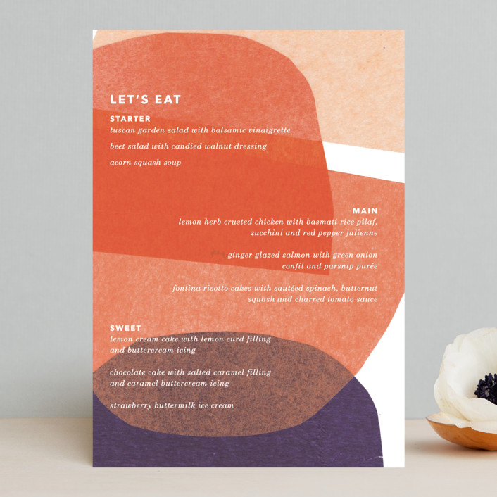 tissue texture Menus by Carrie Moradi | Minted