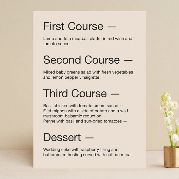 Proposal Menus by Jack Knoebber | Minted
