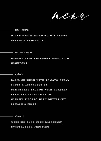 Villa Menus by Chryssi Tsoupanarias | Minted