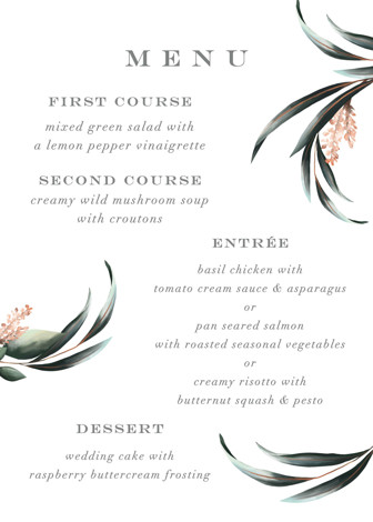 Maya Rustica Menus by Petra Kern | Minted