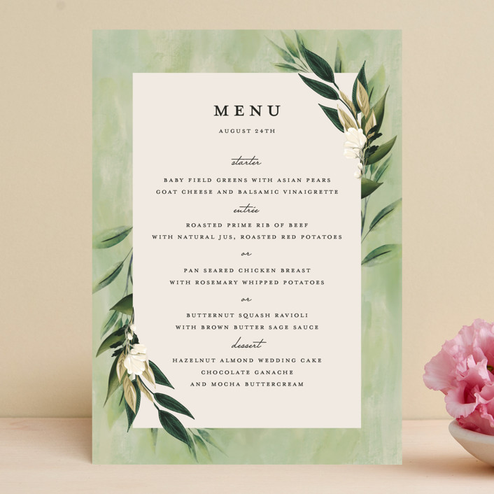 Botanical Ring Menus by Susan Moyal | Minted
