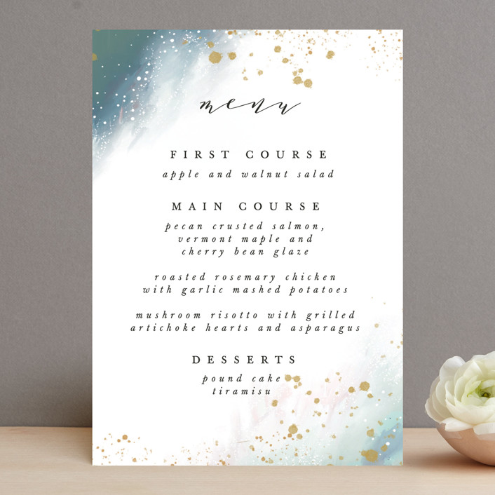 Ethereal Dust Menus by Hannah Williams | Minted
