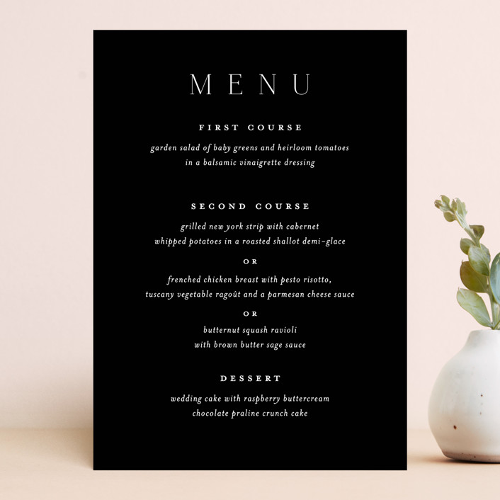 Sienna Menus by Jessica Williams | Minted