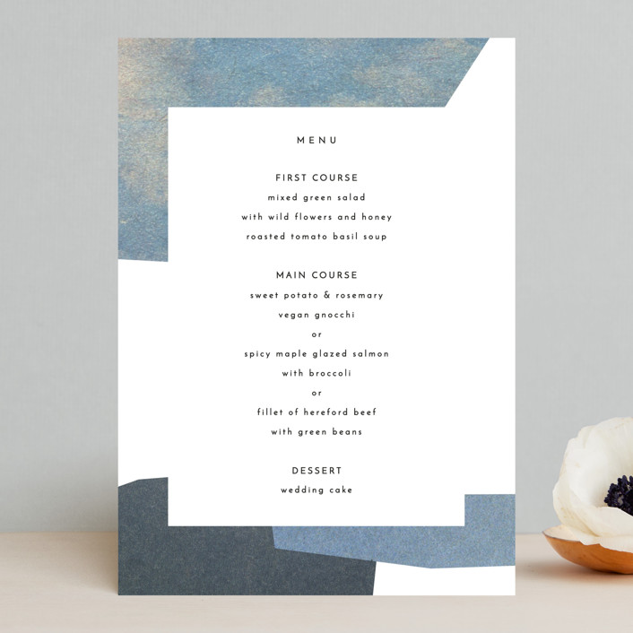 sky poetry Menus by Sumak Studio | Minted