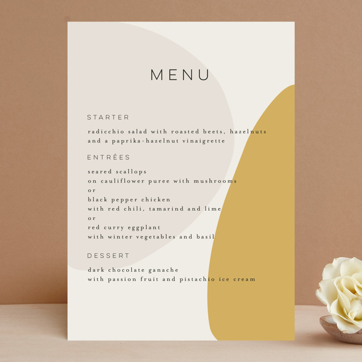 Organic shapes Menus by Morgan Kendall | Minted