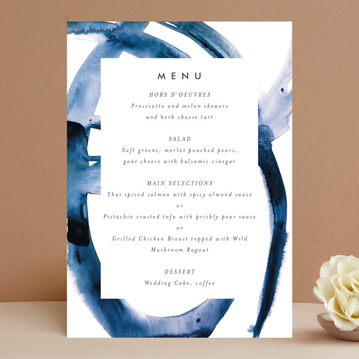Wedded Watercolor Menus by Mary Gaspar | Minted