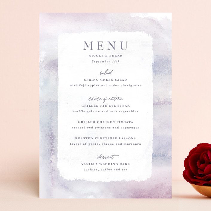 Lavender fields Menus by Hooray Creative | Minted