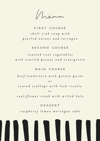 Stripes Menus by Morgan Kendall | Minted