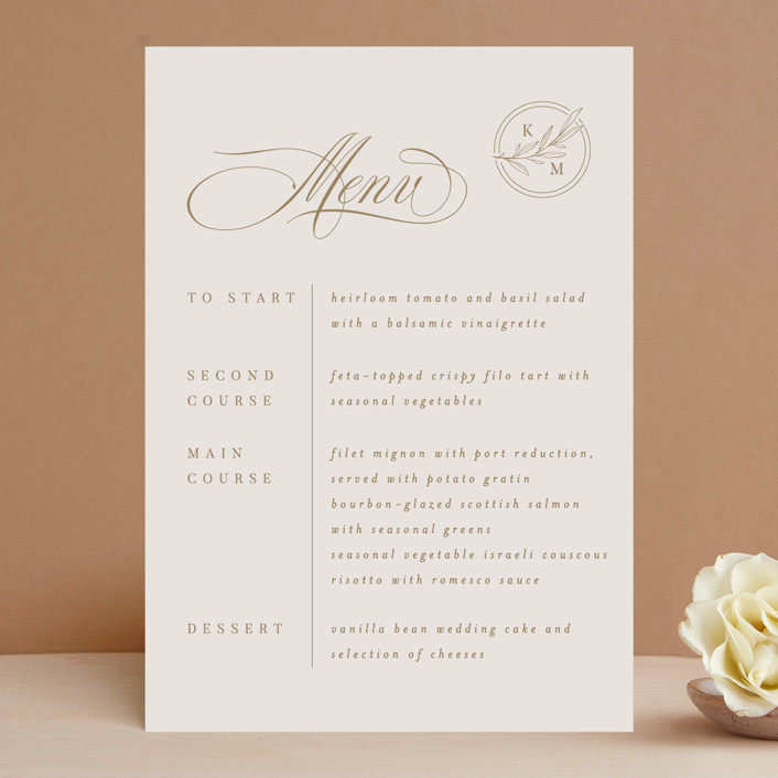 Emblem Menus by Everett Paper Goods | Minted