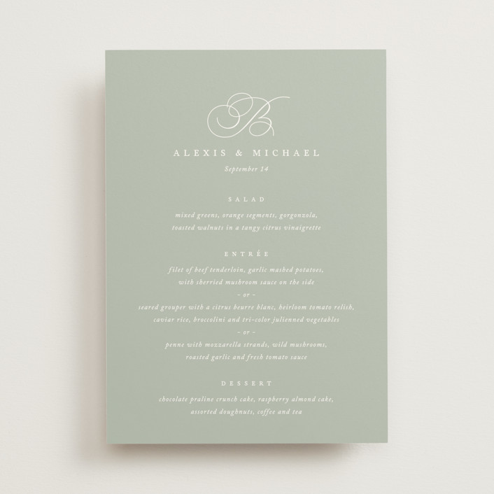 Initial Menus by Jennifer Postorino | Minted