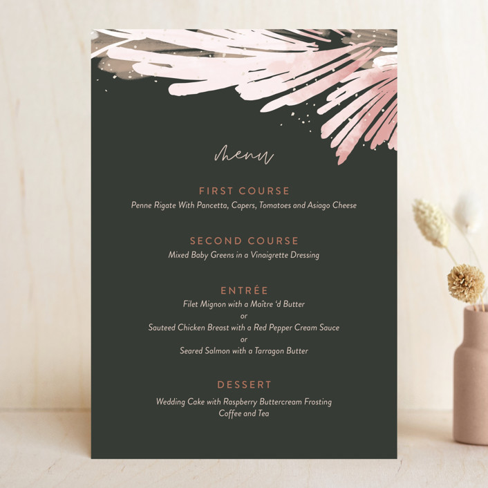 lush romance Menus by Robin Ott | Minted