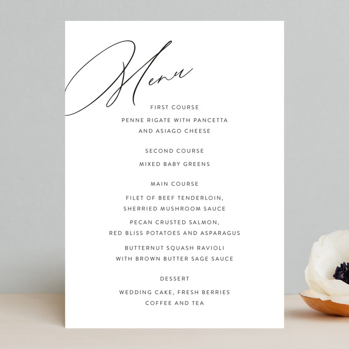 By Your Side Menus by Design Lotus | Minted