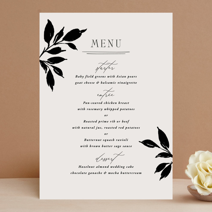 Elegant Classic Menus by Wildfield Paper Co | Minted