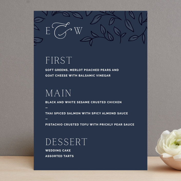 Forever Intertwined Menus by Lindsay Stetson Thompson | Minted