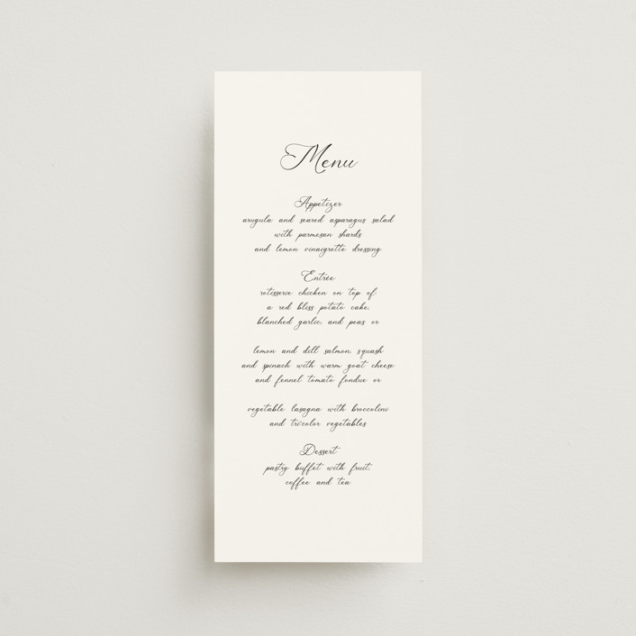 Poem Menus by Maja Cunningham | Minted