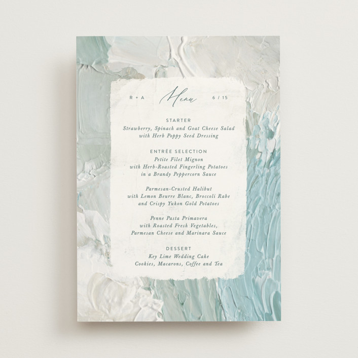 Tidal Wave Menus by Hooray Creative | Minted