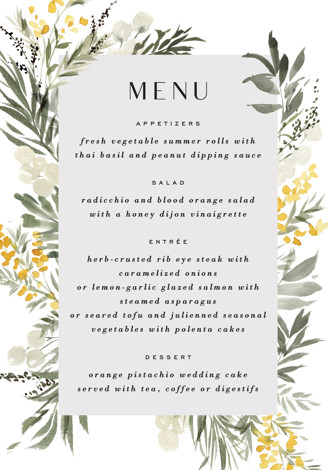 mimosa Menus by Everett Paper Goods | Minted