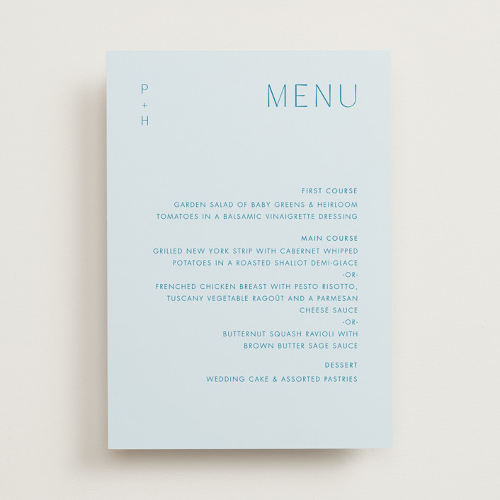 Juniper Menus by Blustery August | Minted