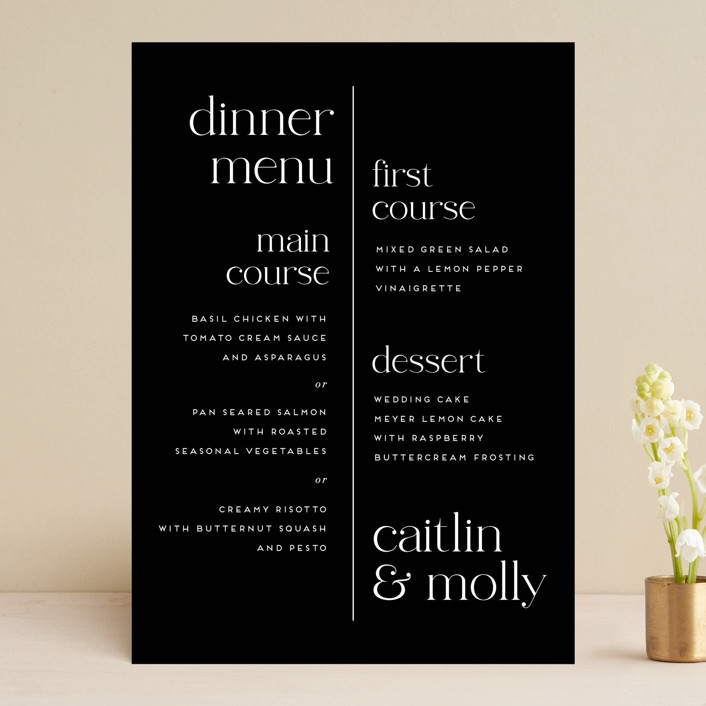 Split Line Menus by Amy Payne | Minted