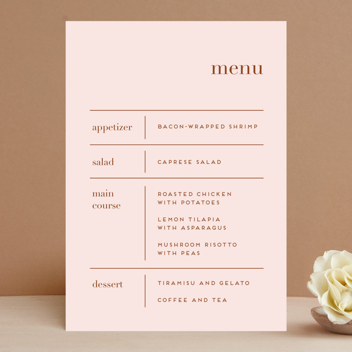 Mod Initials Menus by Genna Blackburn | Minted