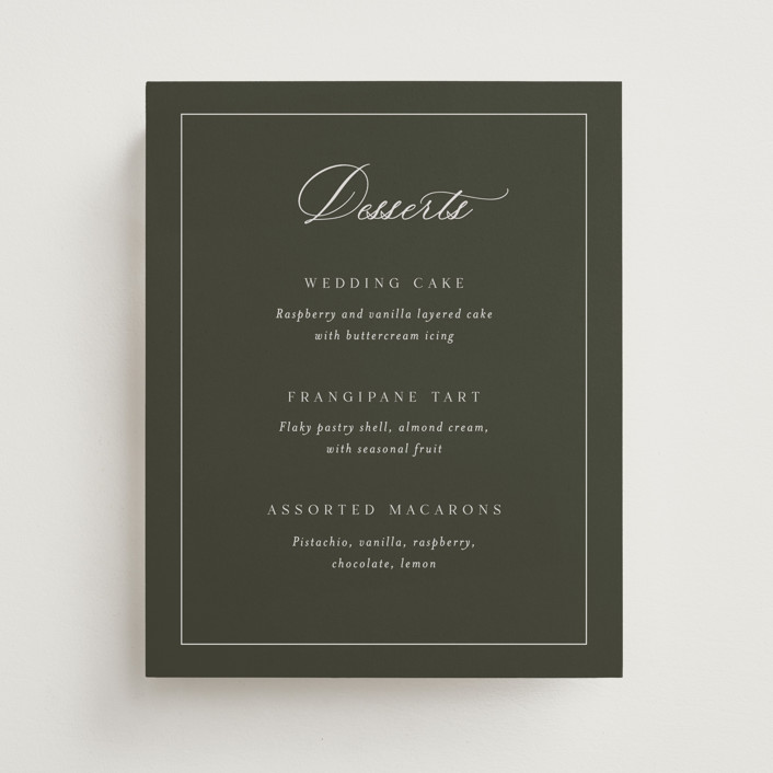 Refined Menu Signs by Nicole Walsh | Minted