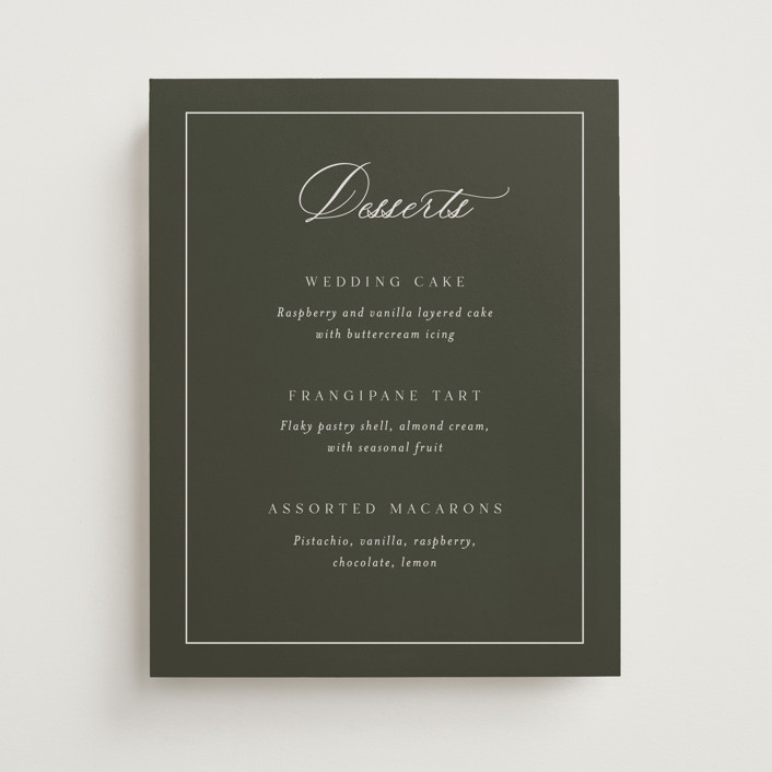Refined Menu Signs by Nicole Walsh | Minted
