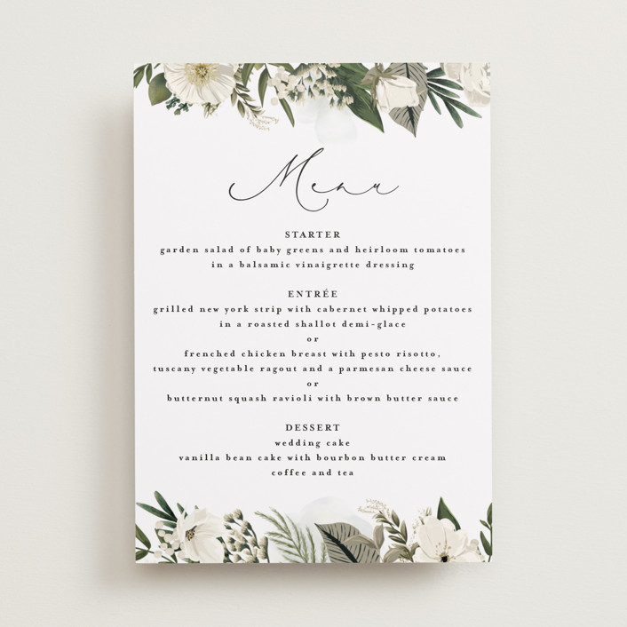 Classic Love Menu Signs by Susan Moyal | Minted