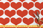Big Hearts Fabric by Up Up Creative | Minted