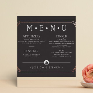 Halcyon Foil-Pressed Menus by GeekInk Design | Minted