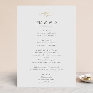 Storybook Romance Foil-Pressed Menus by Stacey Mea... | Minted