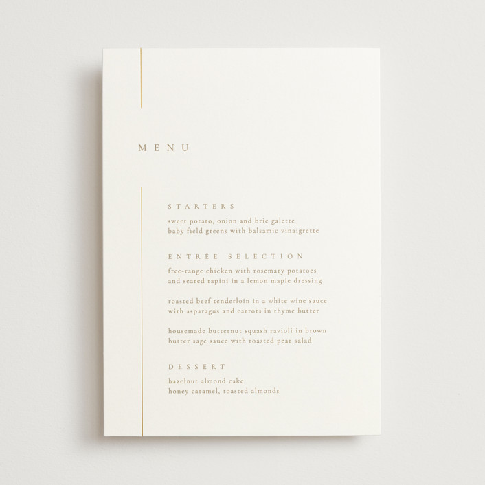 London Foil-Pressed Menus by Kelly Schmidt | Minted